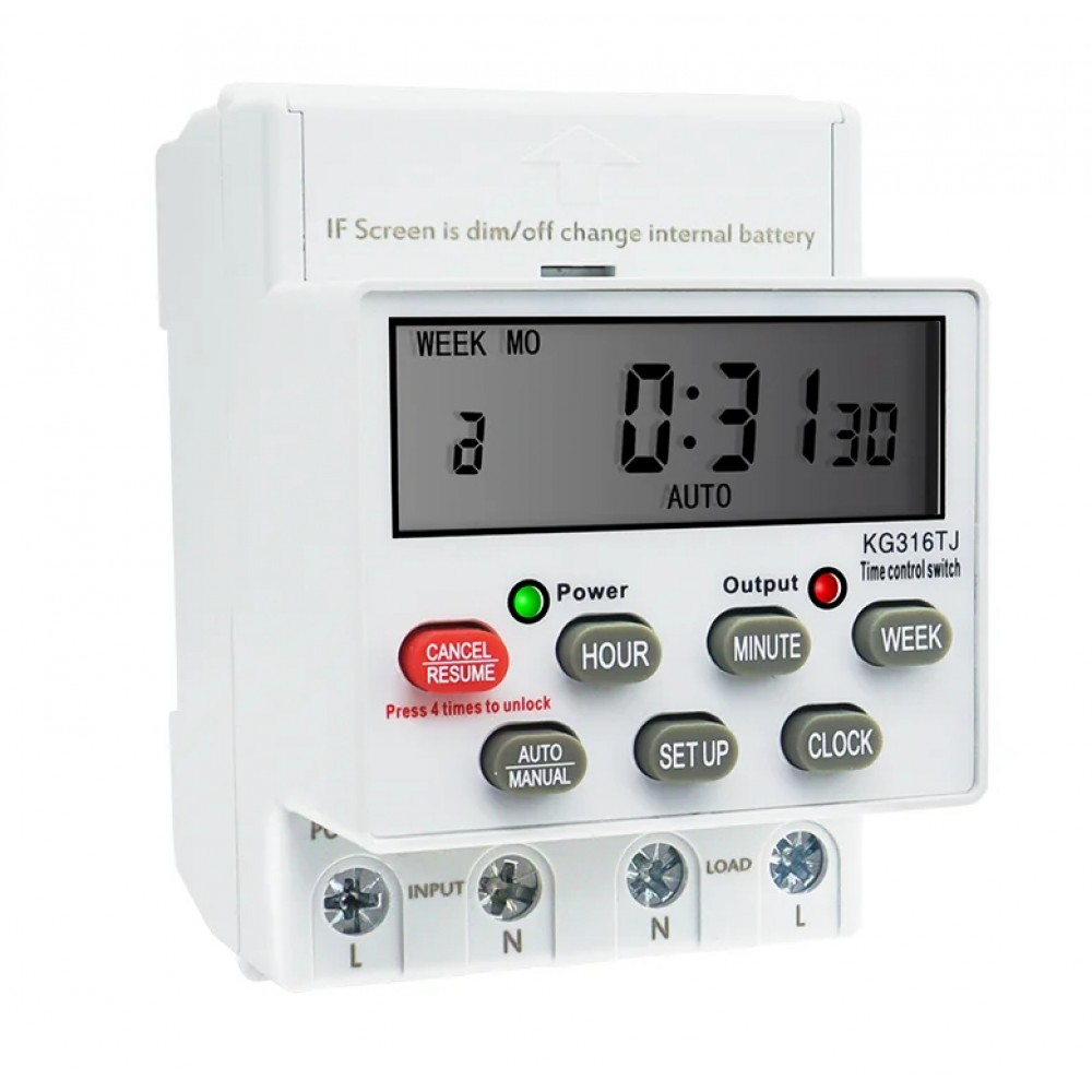 LEYDEN® KG316TJ, 30A, 220/230VAC, 50Hz Digital Timer Switch for Electrical ON Off, 16 On Off ...